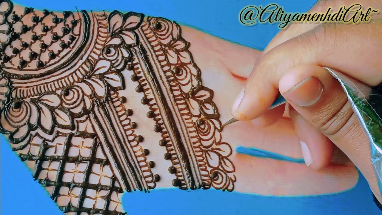 🔥Very beautiful simple yet elegant front hand henna design tutorial🔥 ...