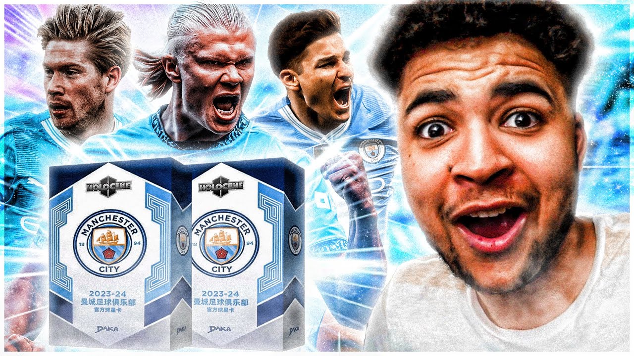 2023/24 DAKA MANCHESTER CITY HOLOCENE TEAM SET BOX OPENING!!!! - YouTube