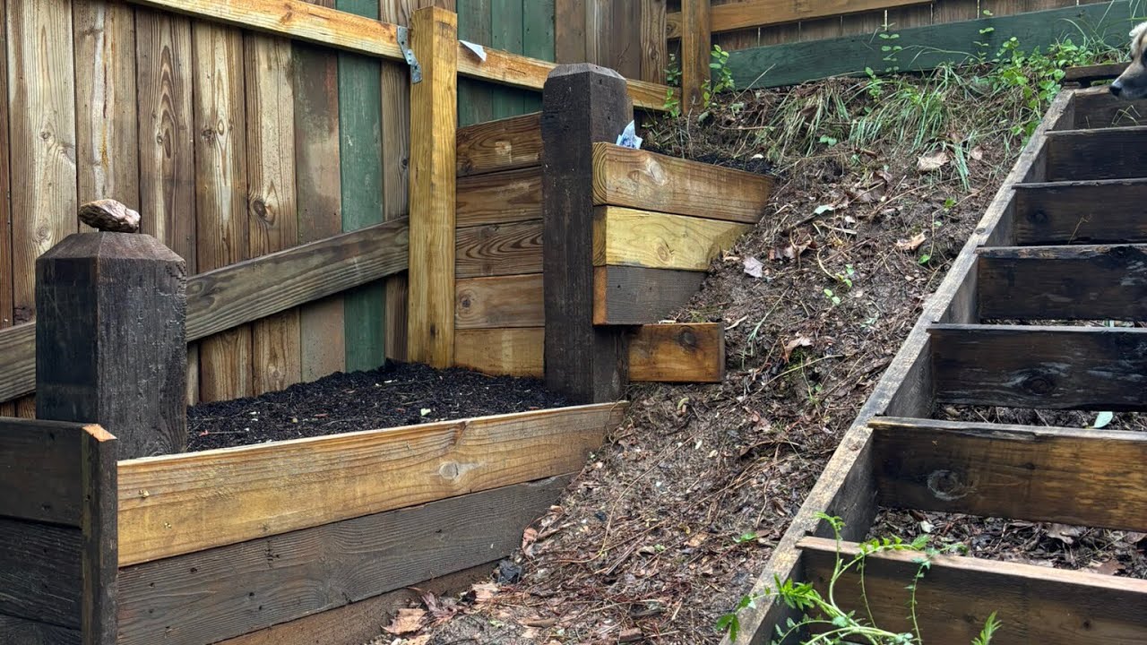 DIY landscaping making useless land useful - YouTube