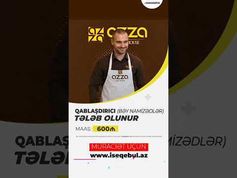 AZZA Cake House-dən #vakansiya  Qablaşdırıcı tələb olunur. Ə/h 600 AZN - elə indi müraciət et!