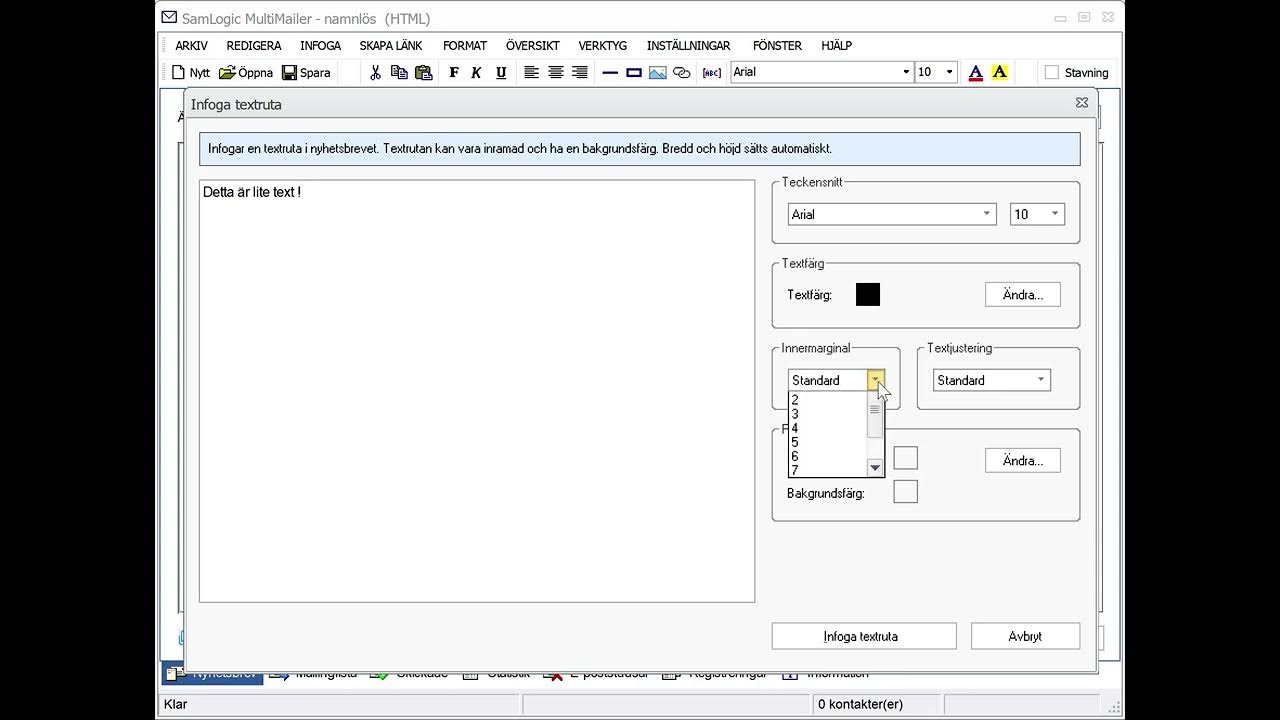 Tips: Hur man i MultiMailer infogar en textruta i ett mejl / nyhetsbrev ...