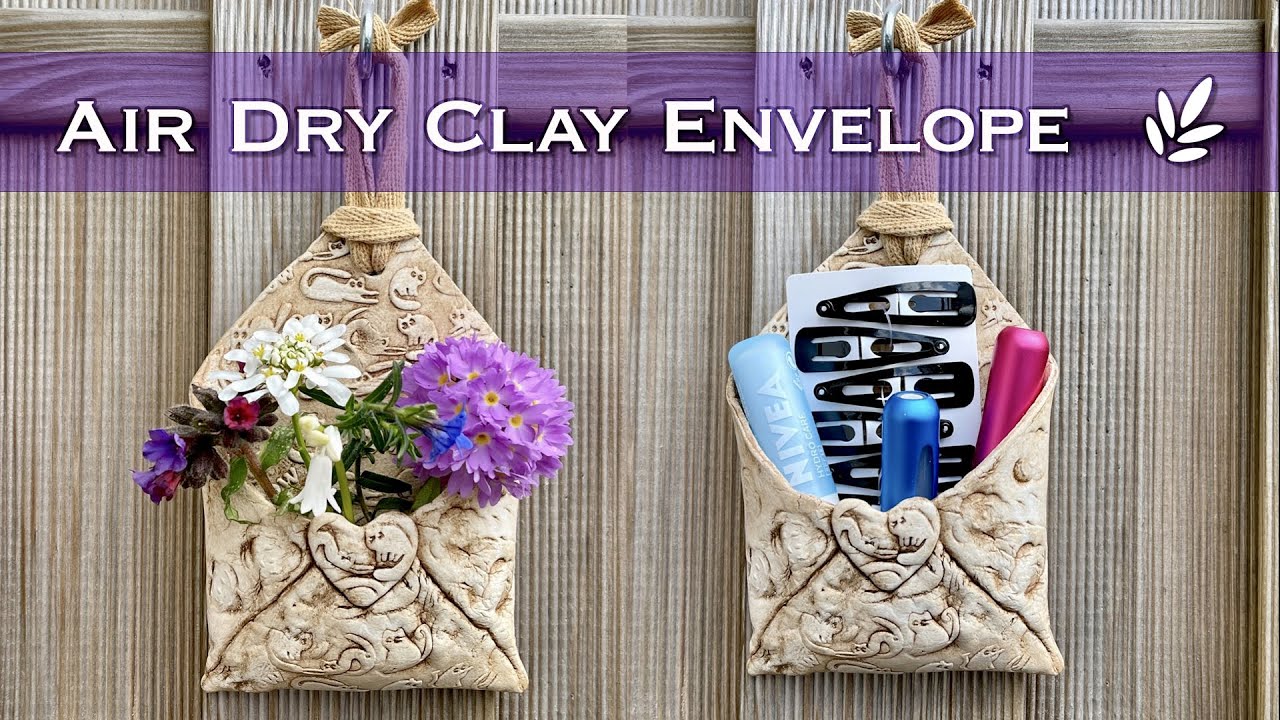 Air Dry Clay Envelope | Home Decor | Stoneware Clay | Air Plant | Wall ...