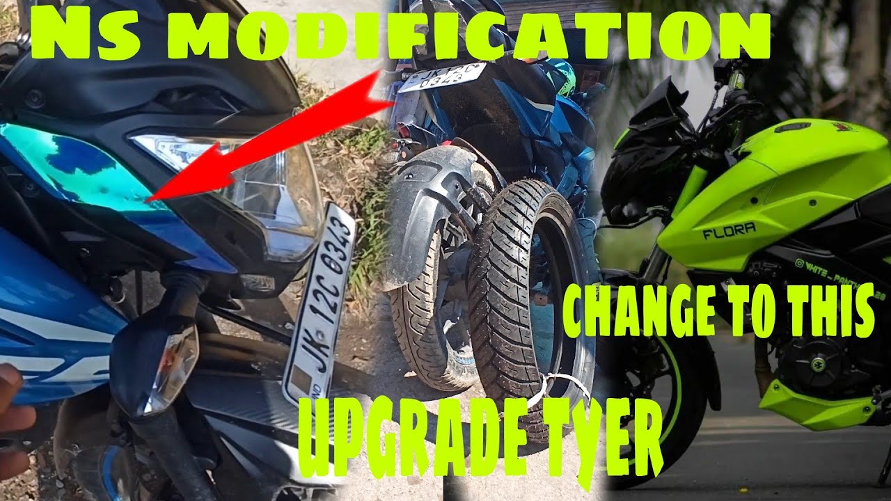 Ns 125 modified | upgrade tyer big size😱 | modifications sharu ho gya ...