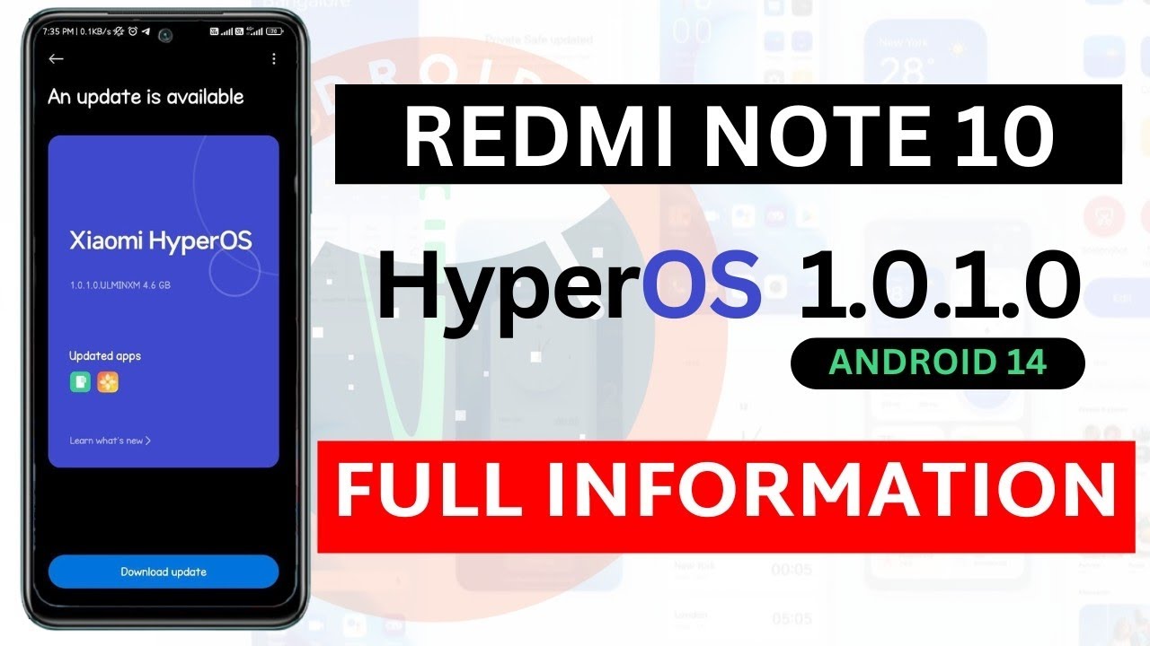 Redmi Note 10 HyperOS 1.0 [ Android 14 ] | Live Wallpaper | Release ...