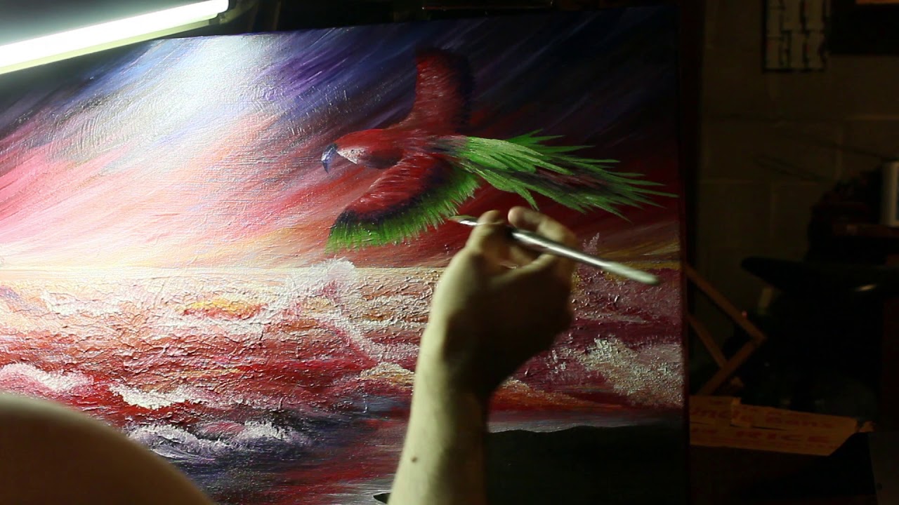 Acrylic Painting of a Parrot - YouTube