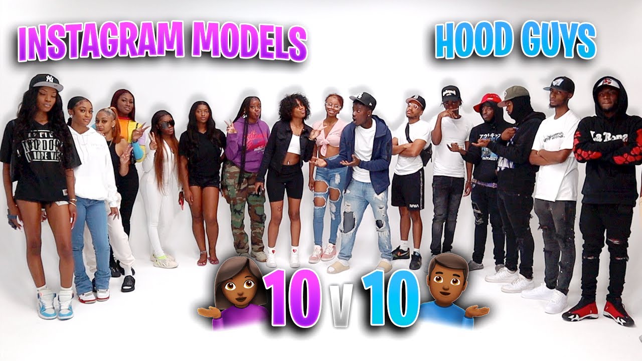 10 Instagram Models Compete For 10 Hood Guys | Blind Date Edition - YouTube