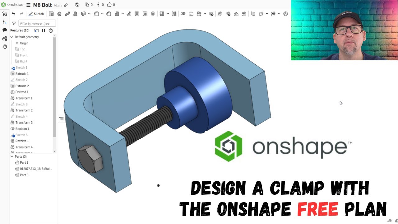 Make a Clamp in Onshape FREE plan with Easy Step by Step Instructions ...