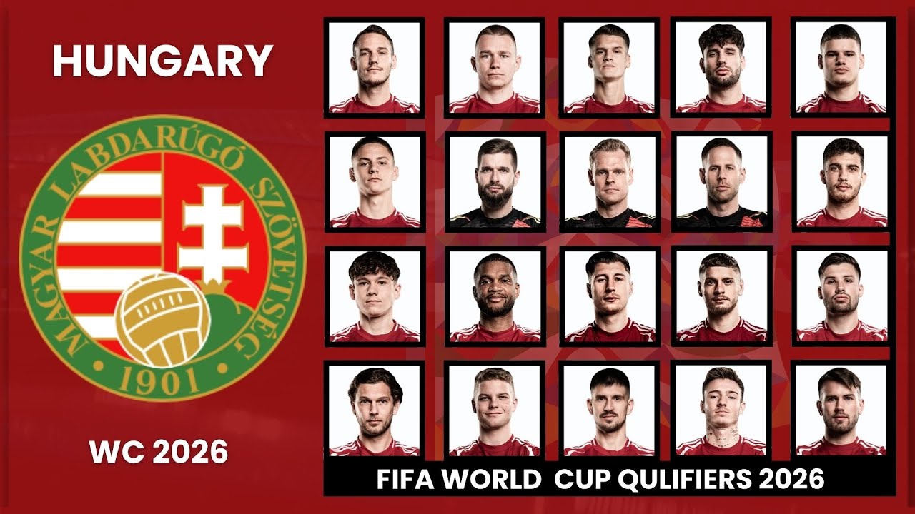 HUNGARY OFFICIAL SQUAD, FOR FIFA WORLD CUP QUALIFIERS 2026 ||Dresoccer ...