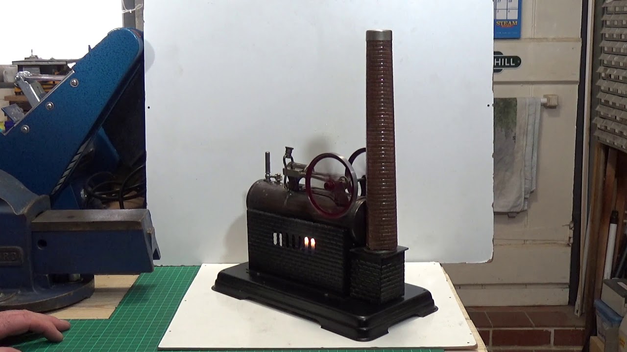 Doll Horizontal Boiler Twin Flywheel Overtype Model Steam Engine - YouTube