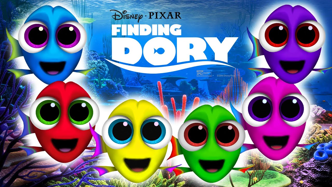 Disney Pixar FINDING DORY | Learn Colors with Baby Dory | Colors for ...