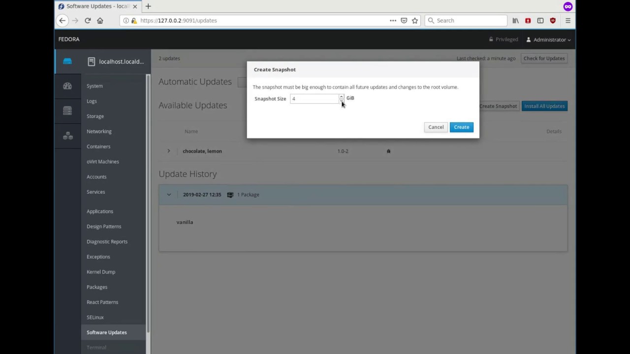 Cockpit Feature: Software Update Snapshots - YouTube