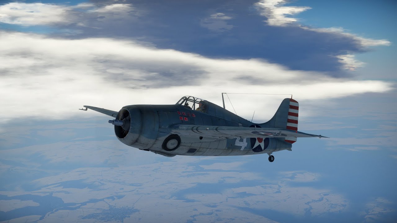 (워썬더) 무장을 강화시키다, F4F-4 와일드캣 - YouTube