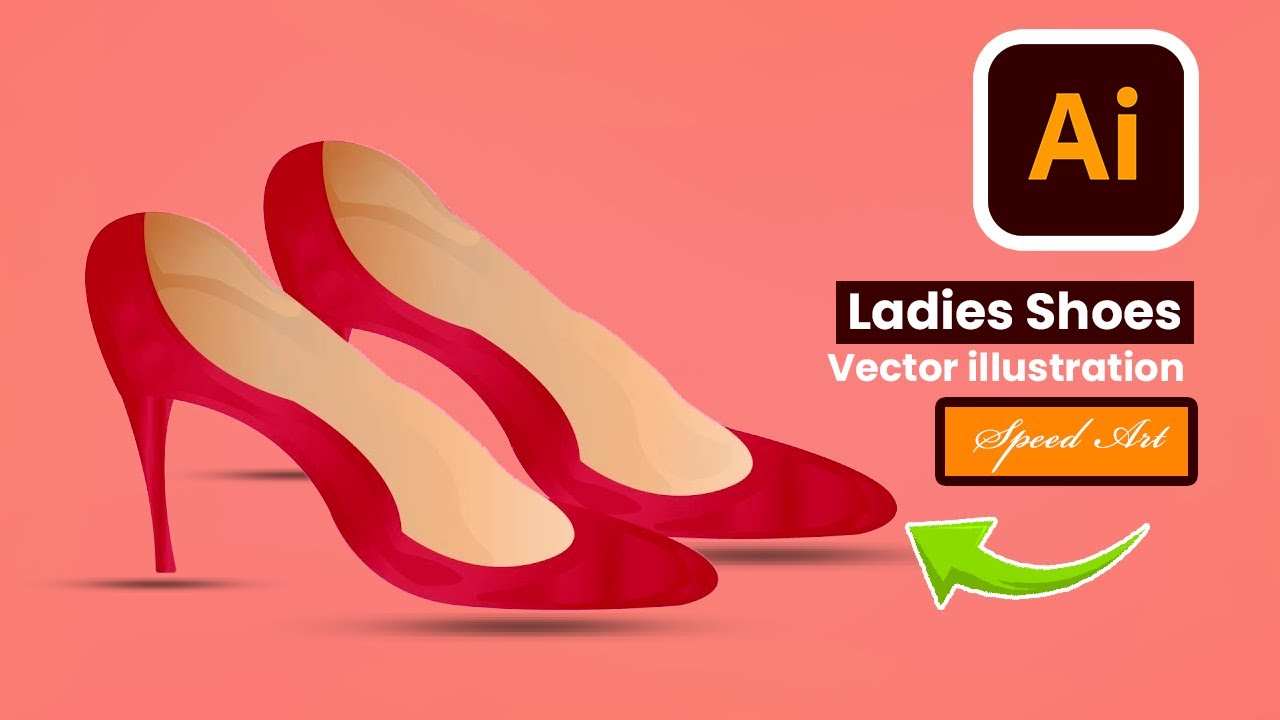 How to Draw ladies' Shoes in illustrator. - YouTube