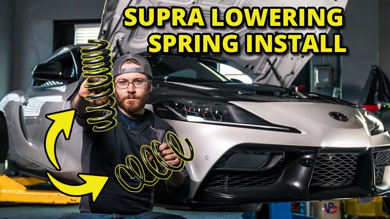 2020+ Supra MKV GR Lowering Spring Install A90 - YouTube
