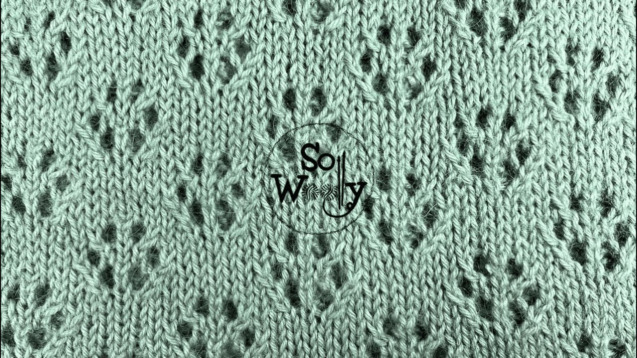 How to knit the famous Cat's Paw Eyelets stitch pattern (pretty & easy!) - So Woolly - YouTube