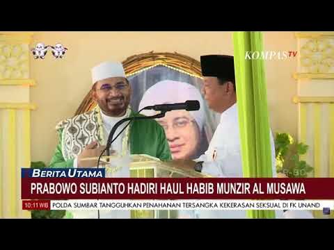 Prabowo Subianto Hadiri Haul Habib Munzir Al Musawa Saya Dambakan Pemimpin Jujur - YouTube