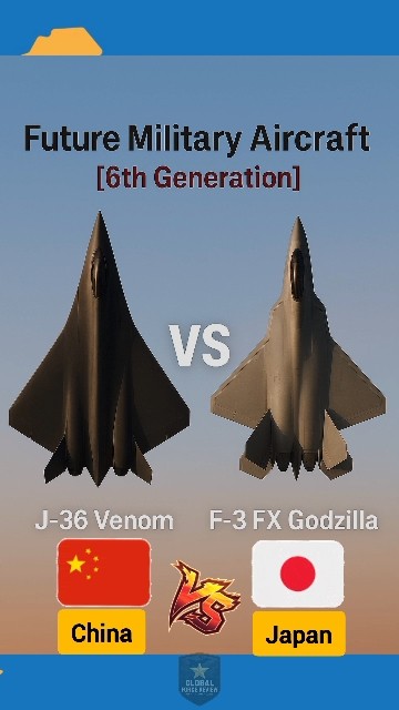 6th Generation Fighter Jets: J-36 Venom (China) vs F-3 FX Godzilla ...