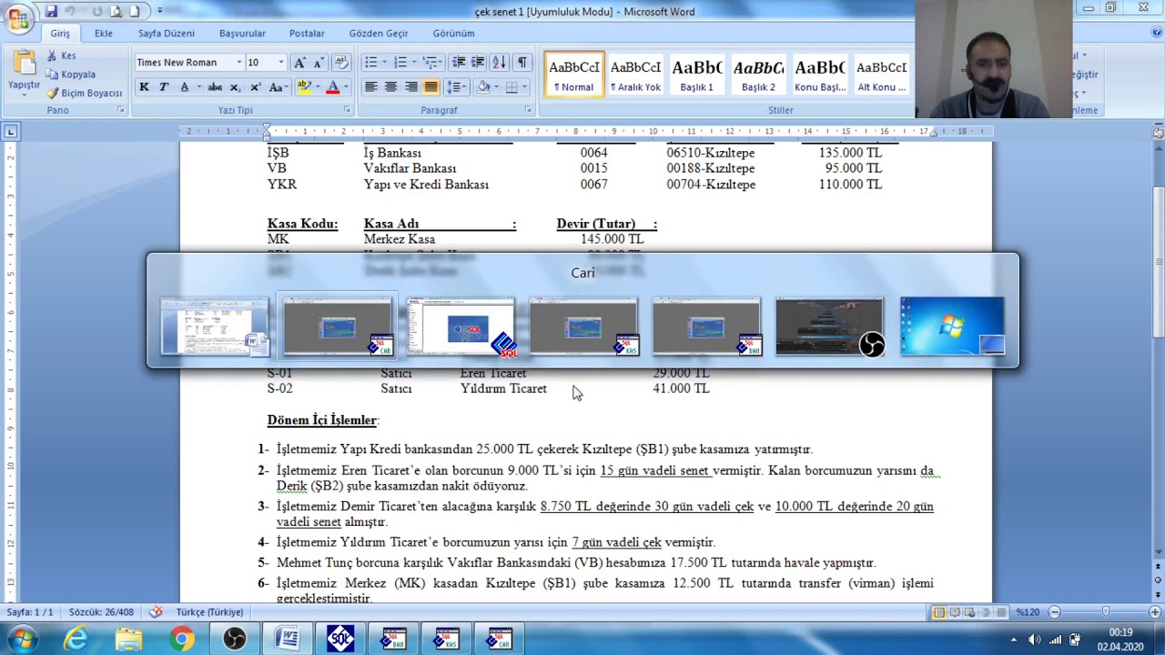 ETA Programı - Çek / Senet Modülü Örnek Çalışma - YouTube