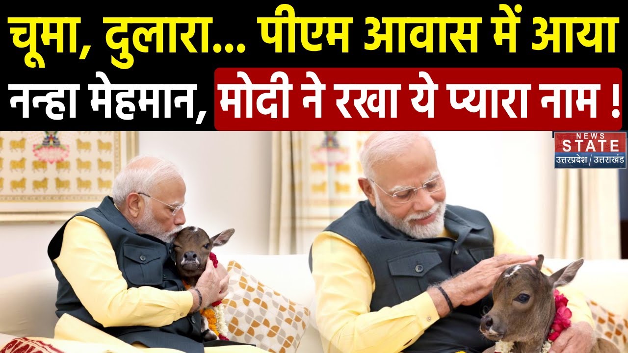PM Modi Viral Video : पीएम आवास में आया नन्हा मेहमान, मोदी ने रखा नाम ...