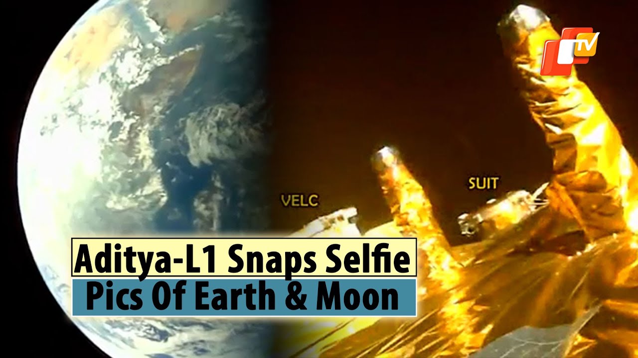 Aditya-L1 Clicks Selfie, Stunning Images Of Earth And Moon - YouTube