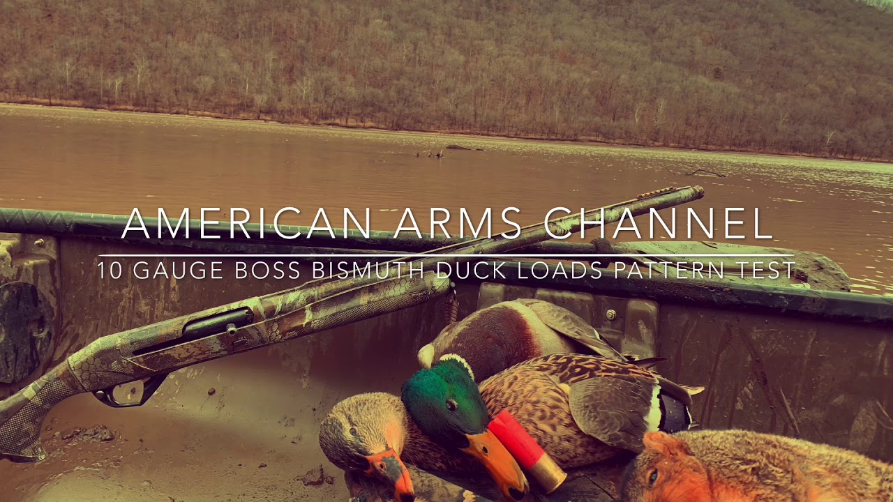 10 Gauge Duck Loads Pattern Test Using BOSS Bismuth Hand Loads YouTube