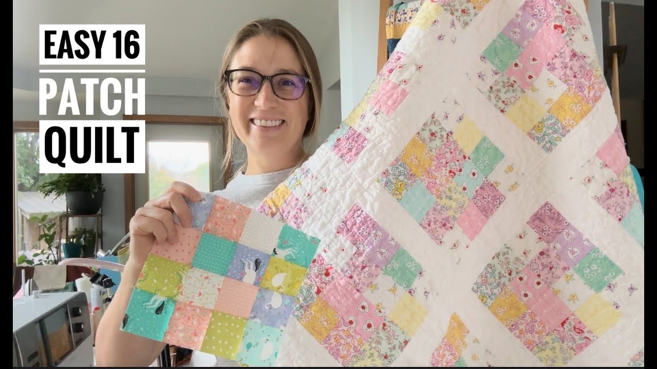 Working on an easy 16 patch quilt, VLOG - YouTube