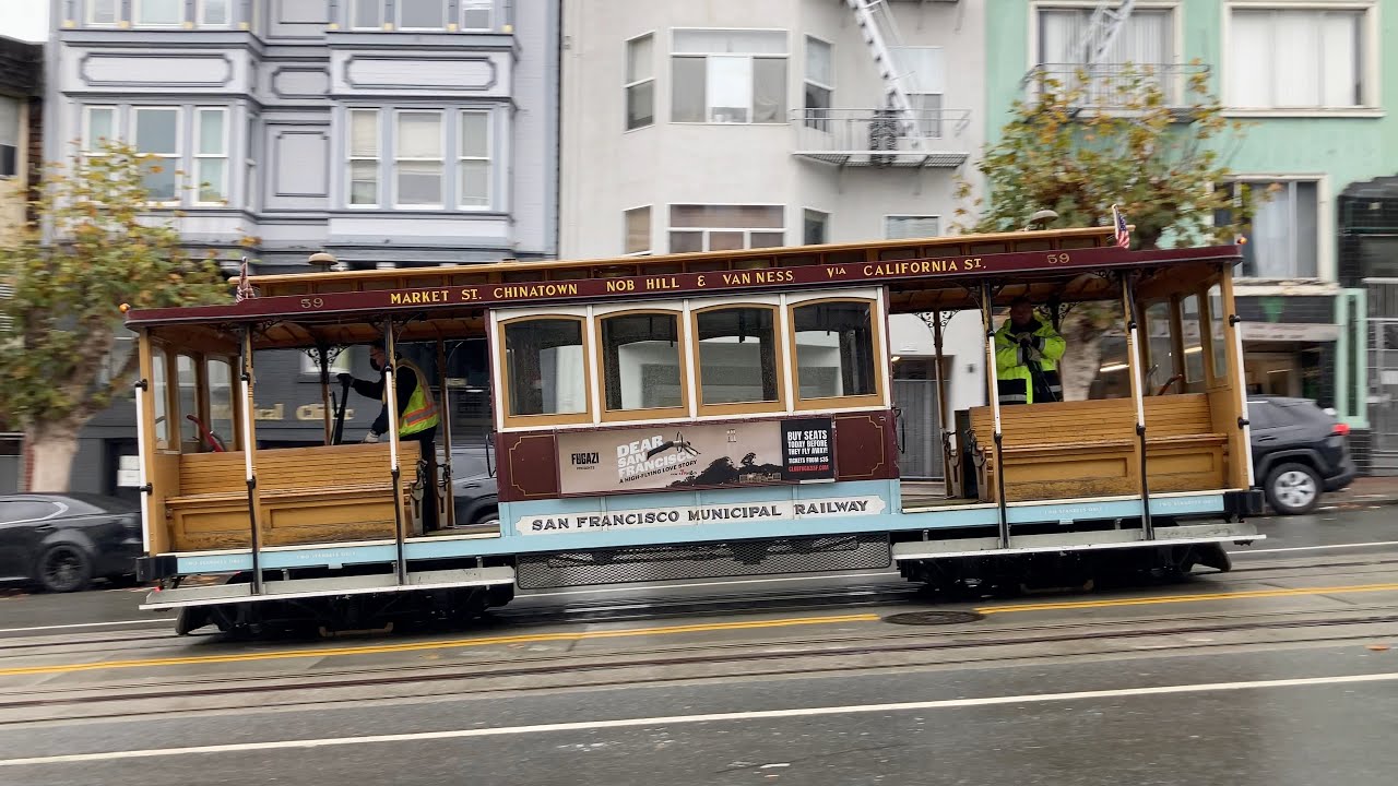California Street Cable Car 59 @ California St & Hyde St San Francisco ...