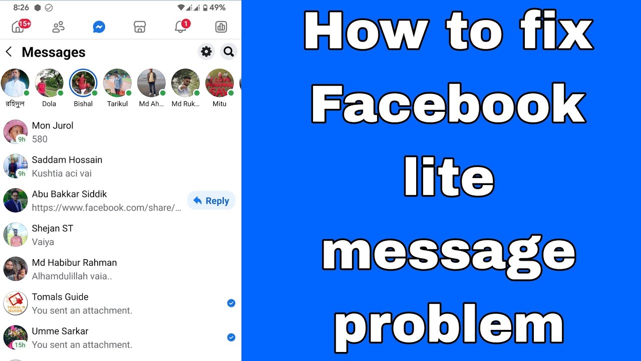 How to fix Facebook lite message problem 2025 | message not showing ...