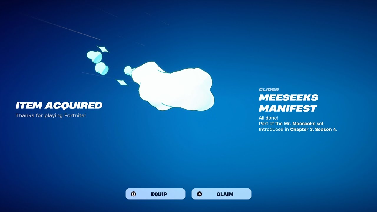 How To Get Meeseeks Manifest Glider NOW FREE In Fortnite! - YouTube