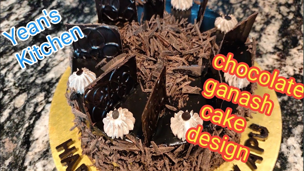 Chocolate ganash cake design idea || Yean's Kitchen - YouTube