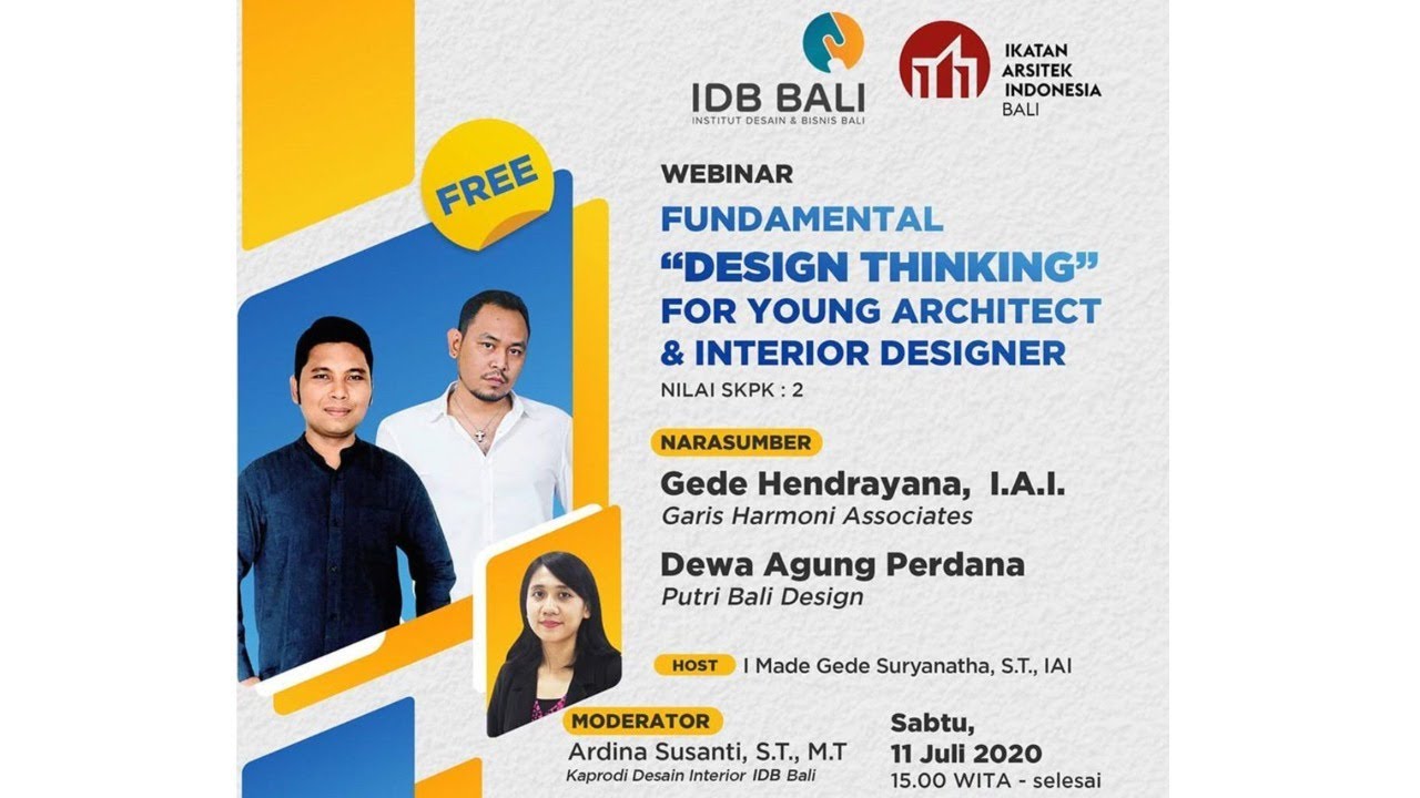 Webinar - FUNDAMENTAL "DESIGN THINKING" FOR YOUNG ARCHITECT & INTERIOR ...