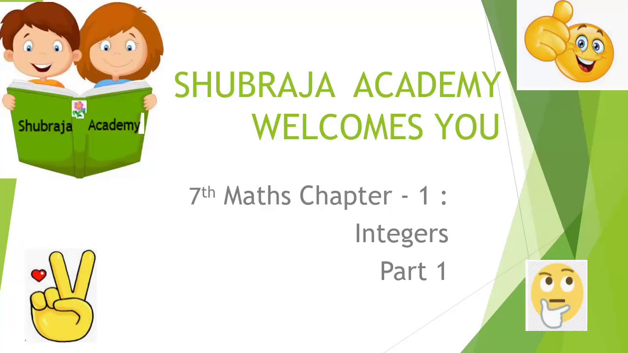 Maths for Class 7th, chapter 1, Integer, part 1 - YouTube