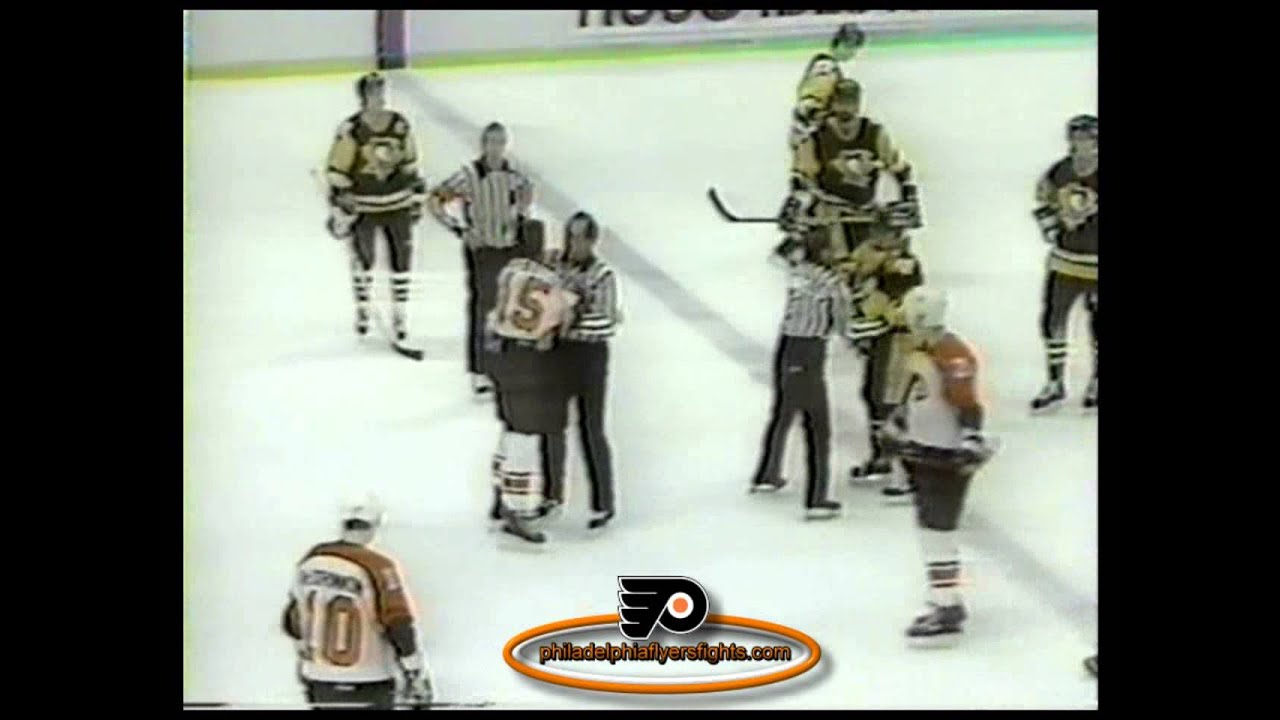 Mar 10, 1985 Bob Errey vs Rich Sutter Pittsburgh Penguins vs ...