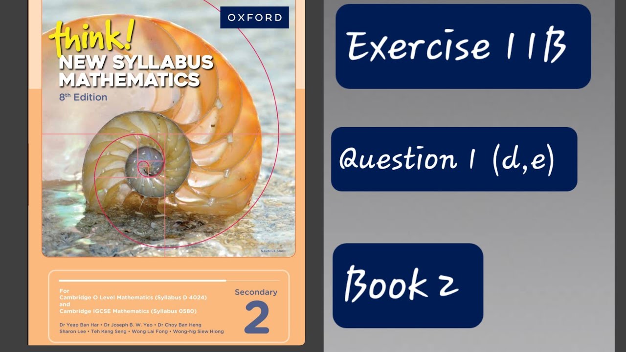 Exercise 11B (Volume of Prism) Question 1(d, e) Think New Syllabus ...