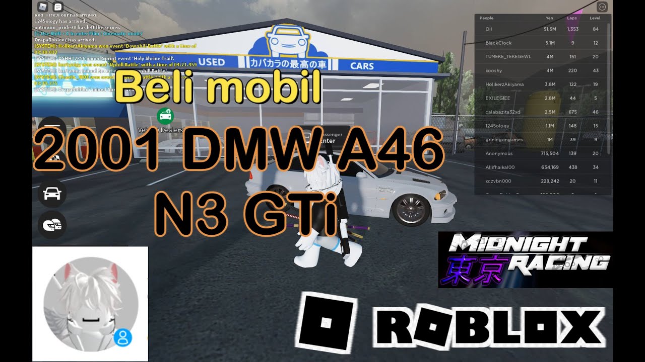 2001 DMW A46 N3 GTi Mobil Tercepat | ROBLOX | Midnight Racing Tokyo ...