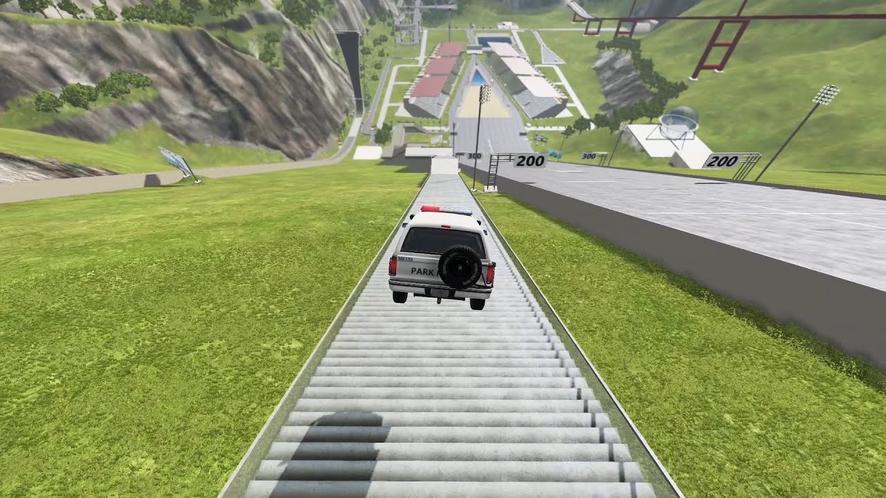 cars vs big ramp | beamng drive - YouTube