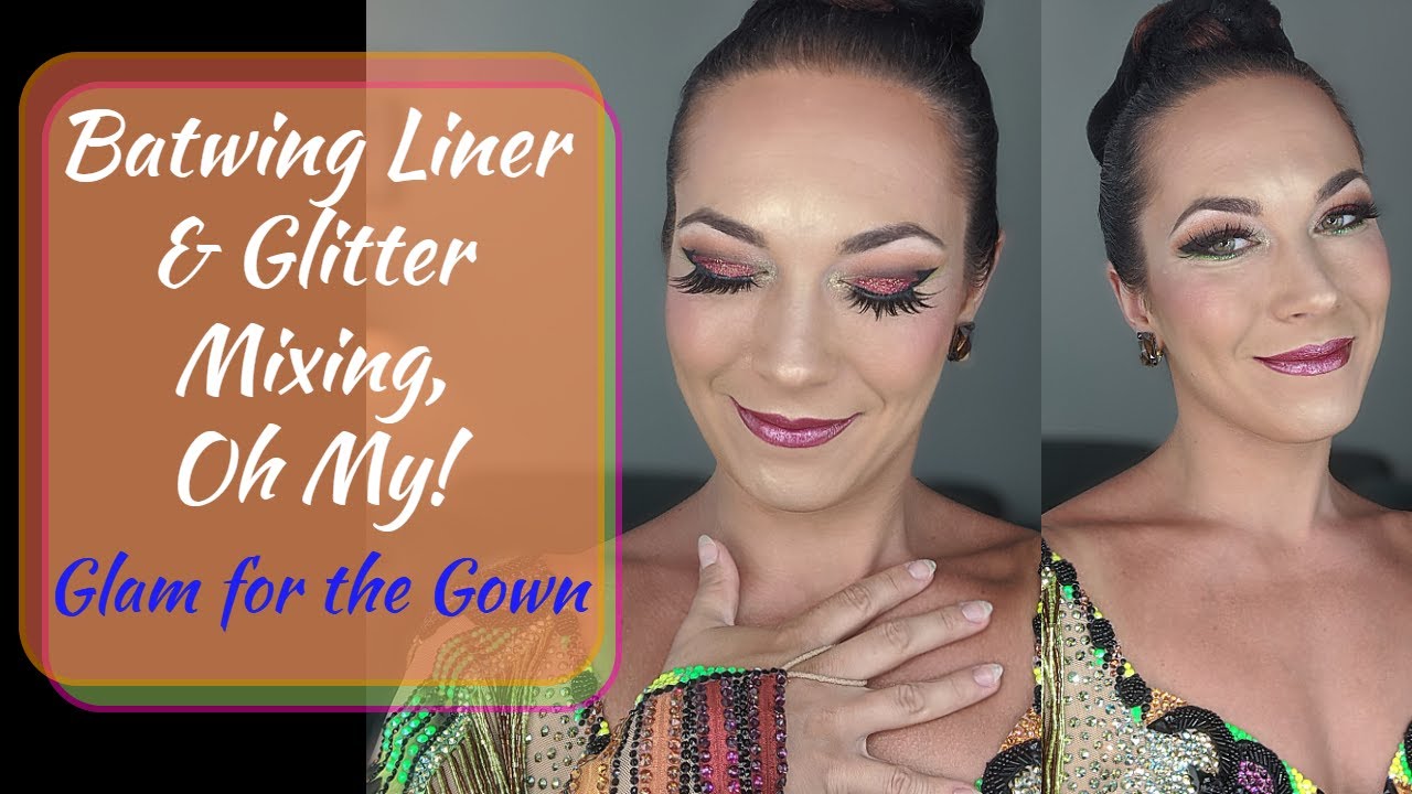 Batwing Liner and Red Shimmer Eyeshadow | Colorful Ballroom Makeup ...