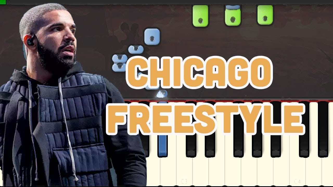 🎹drake - chicago freestyle (Piano Tutorial Synthesia) ️♫ - YouTube