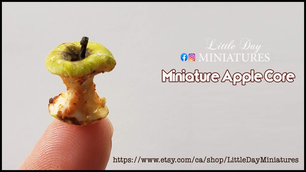Miniature Rotting Apple Core - Polymer Clay Short - YouTube