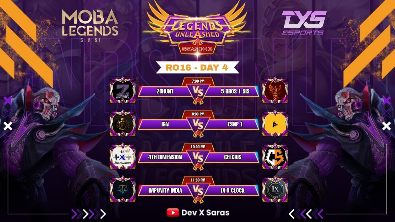 IGN VS FSNP 1 | RO16 DAY 4 | LEGENDS UNLEASHED S3 | MOBA Legends: 5v5 ...