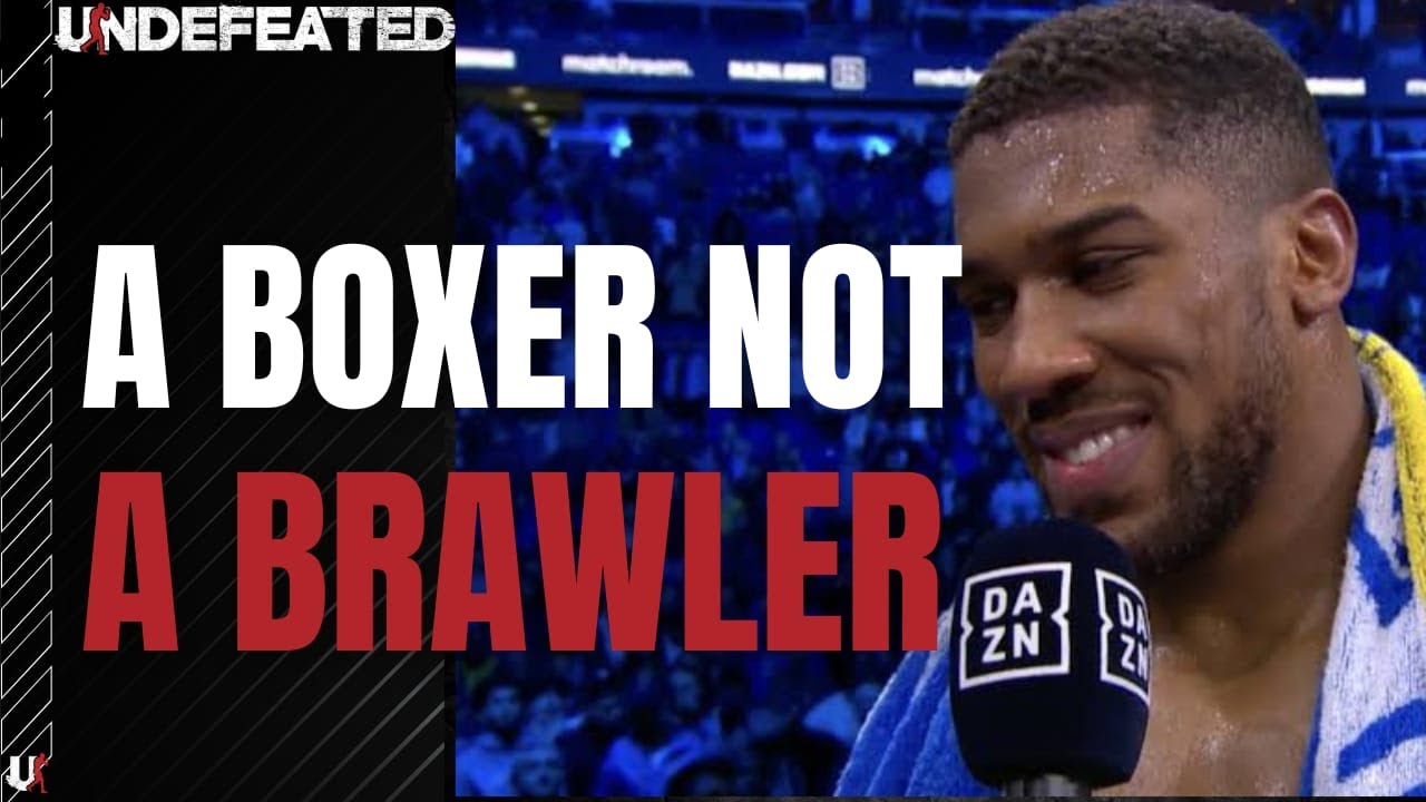 'I'm a Boxer, not a Brawler' #anthonyjoshua - YouTube