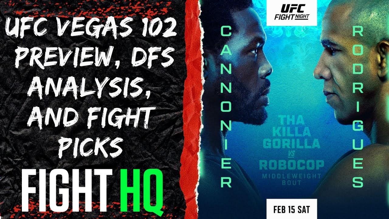 UFC Vegas 102 Preview, DFS/Betting Analysis, and Fight Picks | Fight HQ ...