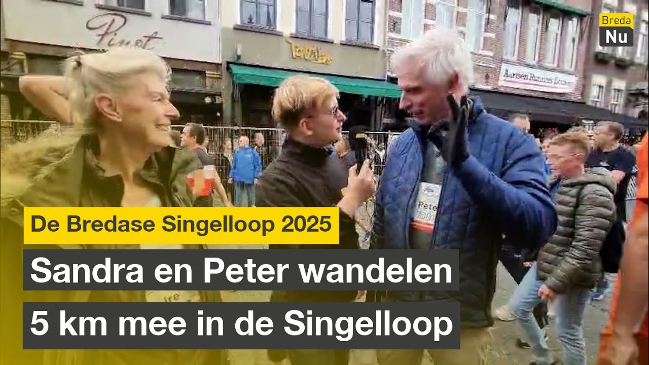 Sandra en Peter wandelen 5 km in de Singelloop | Bredase Singelloop ...