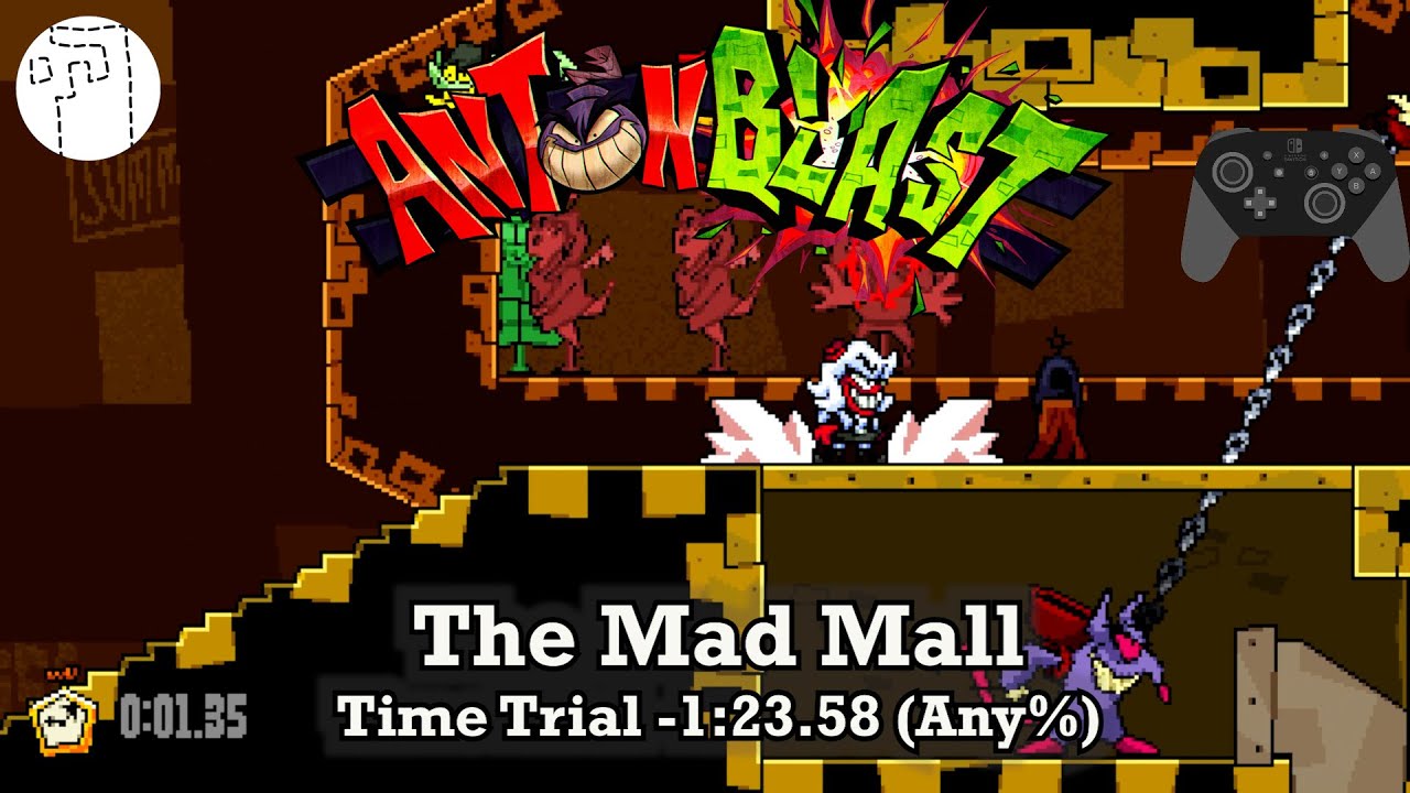 Time Trial -1:23.58 (Any%) | The Mad Mall | ANTONBLAST - YouTube