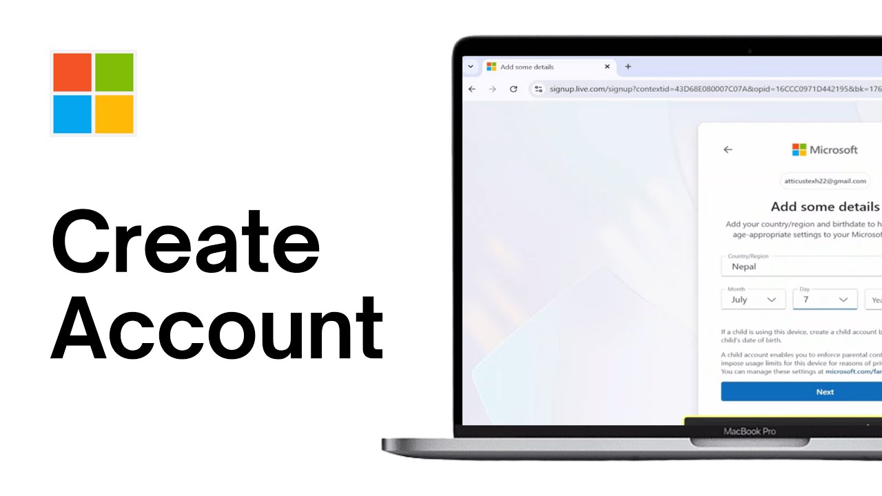 How to Create Microsoft Account in Laptop - YouTube