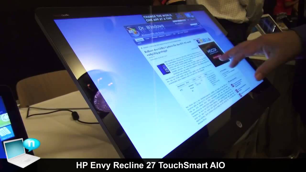 HP Envy Recline 27 TouchSmart AIO - YouTube