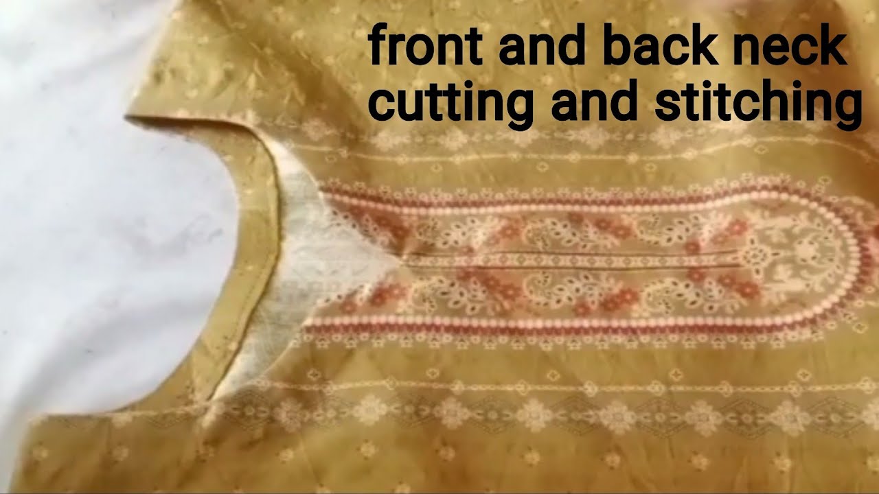 Front and back neck cutting and stitching|front and back neck joint ...