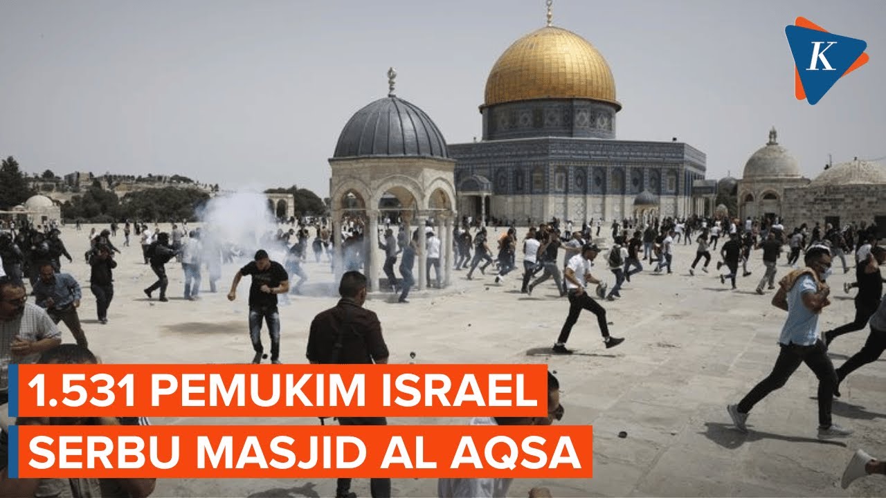 Makin Rusuh, Pemukim Israel Serbu Kompleks Al Aqsa - YouTube