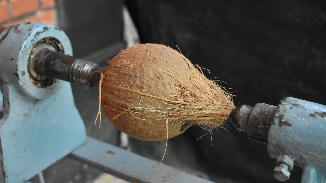 Woodturning - Coconut Classical Music Instrument !! - YouTube