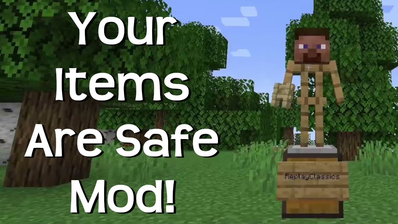 This Mod Will Protect Your Items... If You Ever Run Out Of Hearts In Minecraft! - YouTube